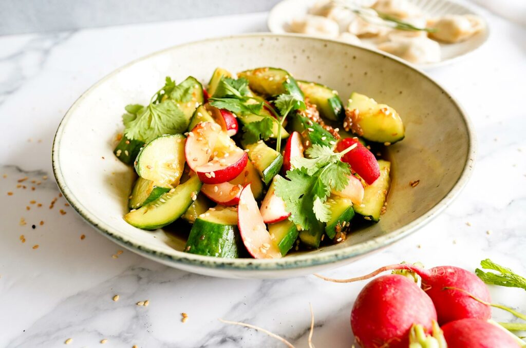 Five Spice Pork Dumpling Salad - Mr. Chen's Dumplings