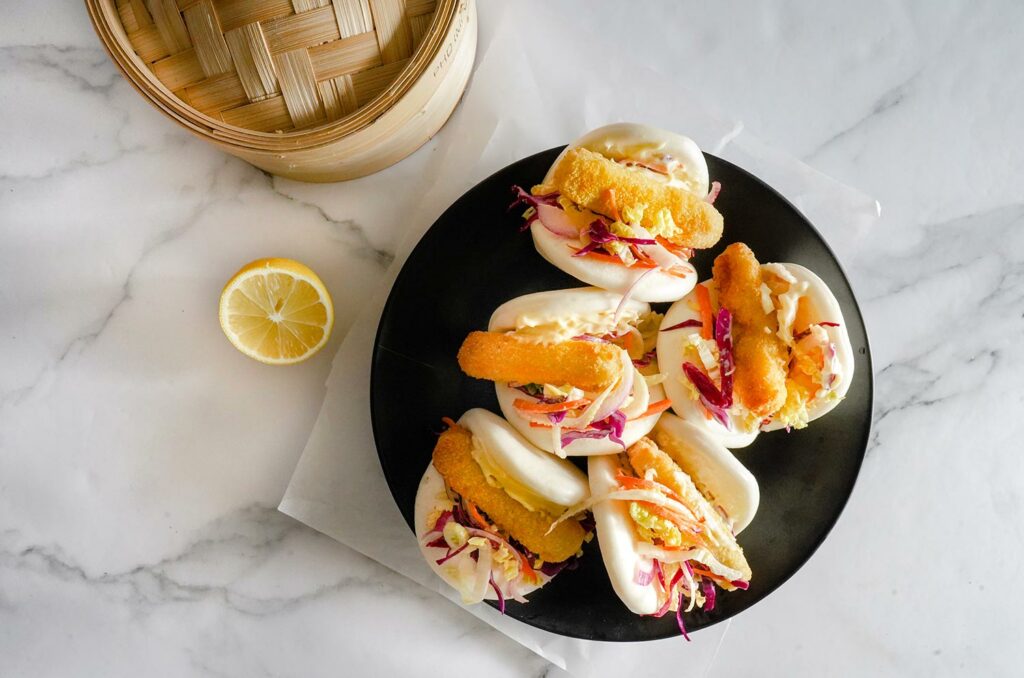 Sticky Chicken Bao Buns - Mr. Chen's Dumplings